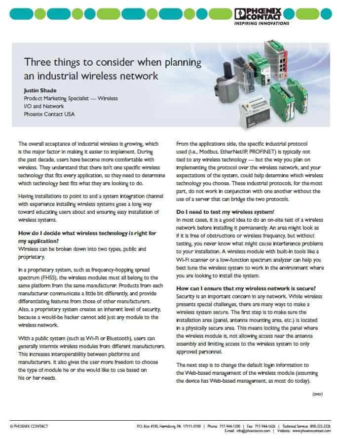 3 Things To Consider With An Industrial Wireless Network