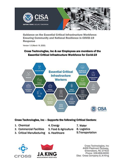 J.A. King Designated Essential Critical Infrastructure