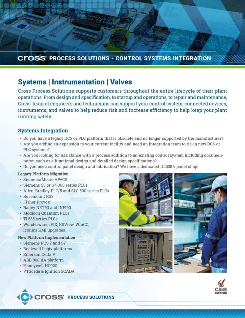 Cross Literature - Control Systems Integration Capabilities
